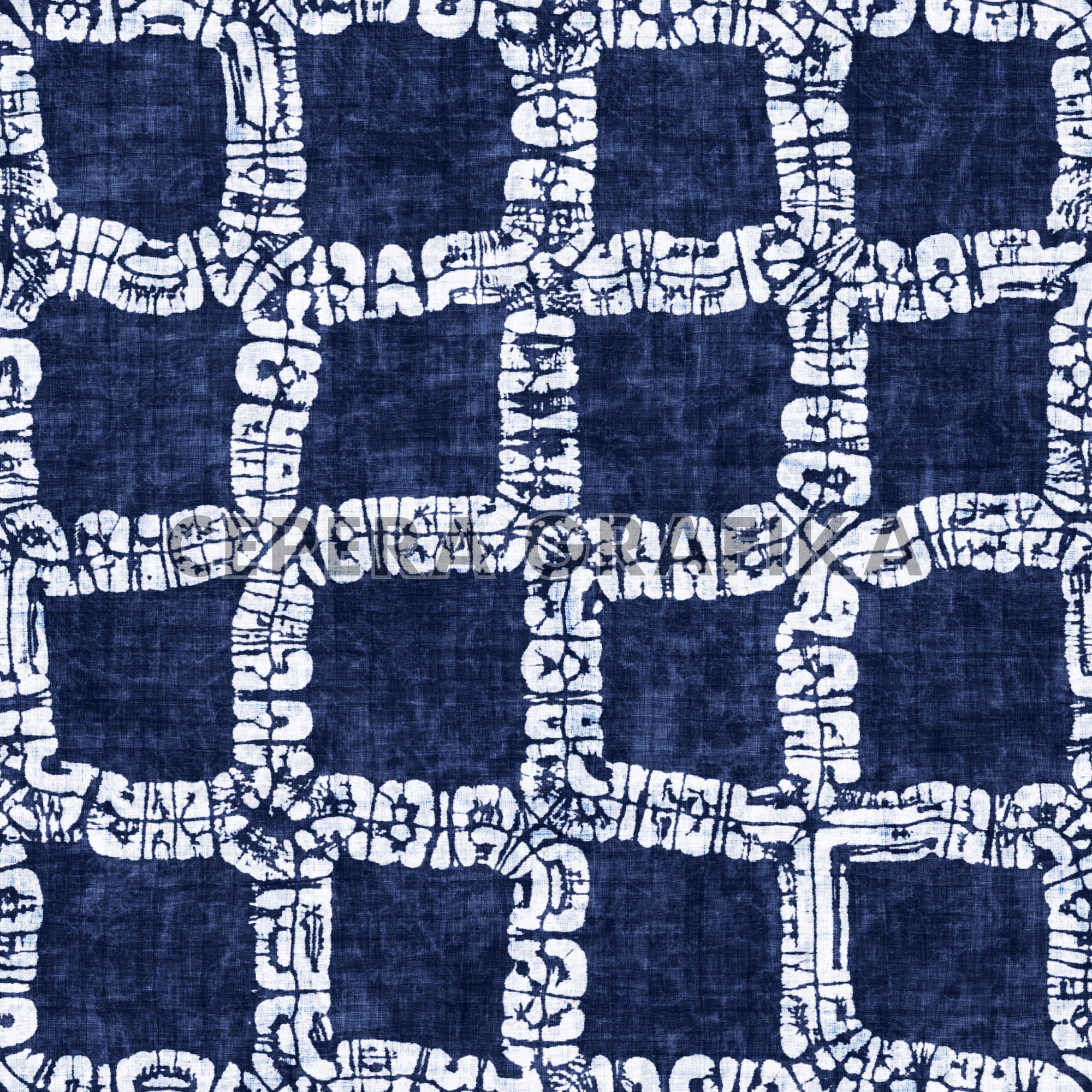 Indigo Tortoiseshell Checked Pattern | PIGMENT Collection | CEPERA GRAFIKA